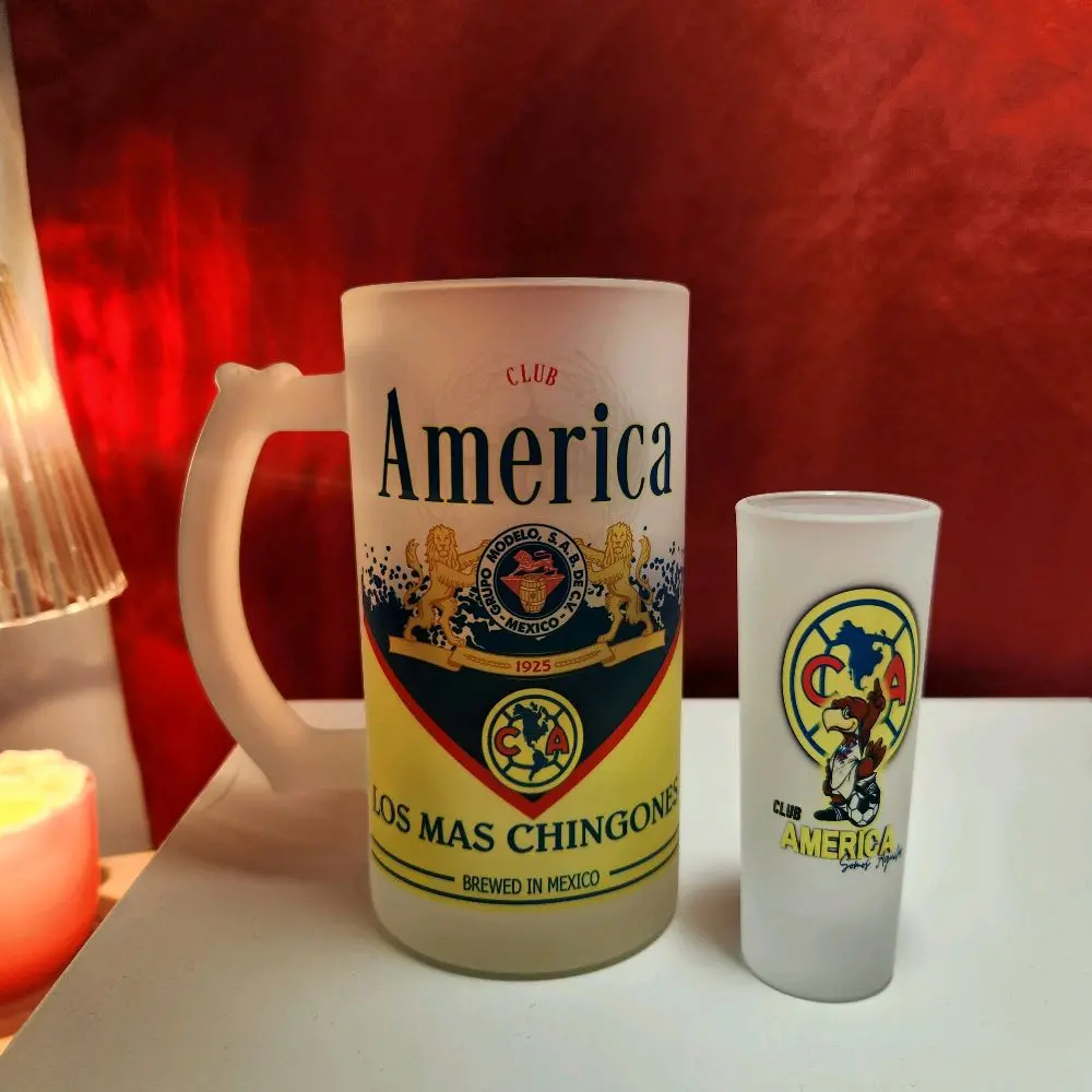 Set of Two Glasses One 16oz and a 3oz Frosted Design - TikTok Shop