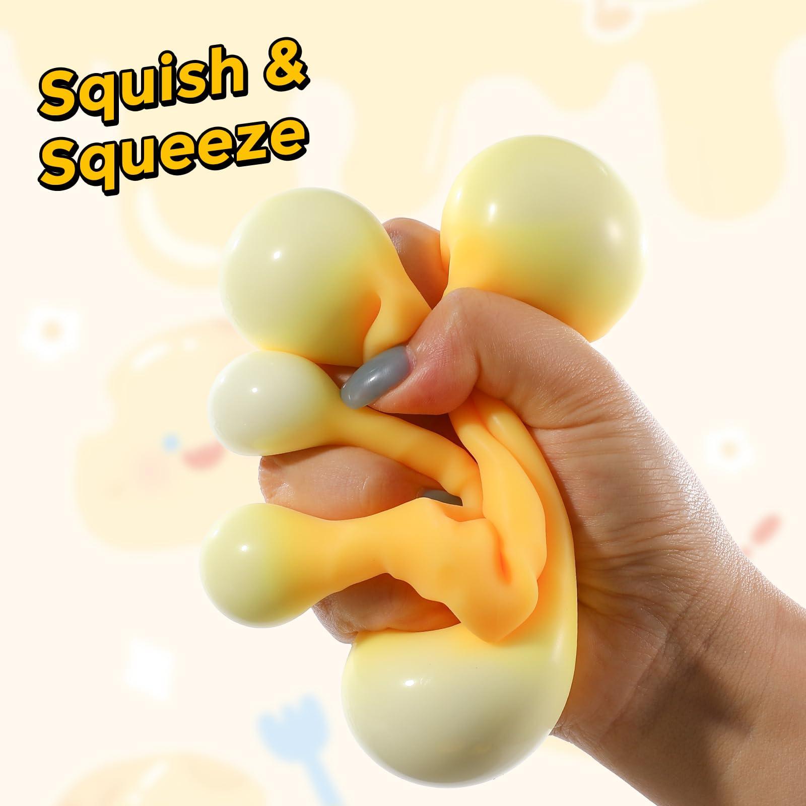 Cheese Squishy Toy, 7x7cm Soft Cheese Block Squeeze Toy, Super ...