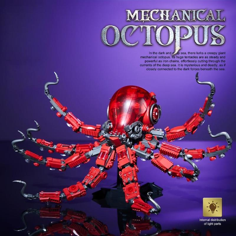 Creative Technical Glowing Octopus Design Stem Building Blocks Kit ...