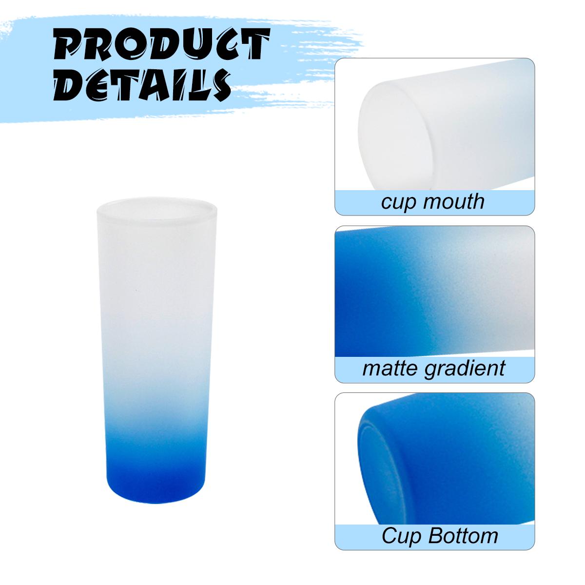 Icesip 12pc/ctn Sublimation Blank 3oz Shot Glass Tumbler Colored ...