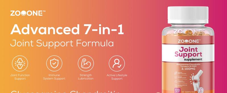 ZOOONE 3100mg Glucosamine Chondroitin Turmeric&Msm - Joint Support ...