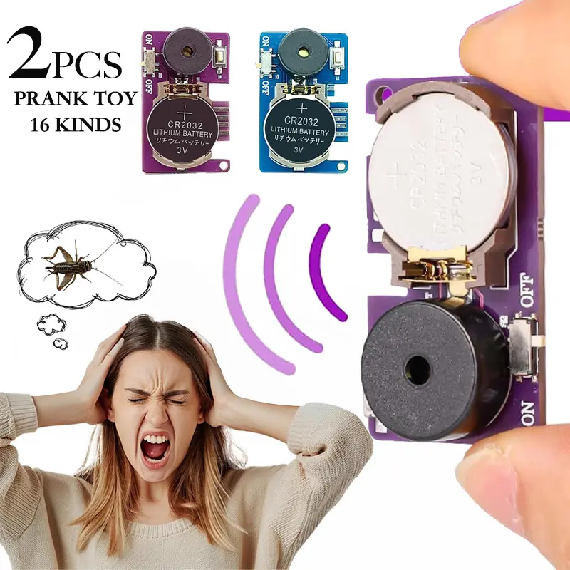 Funny Noise Maker Set, New Prank Cricket Noise Device with 16 Sounds ...