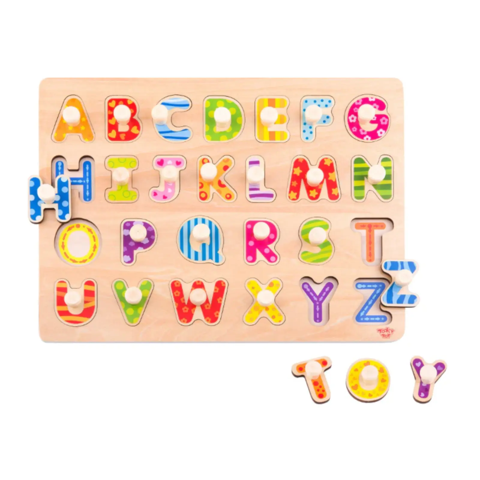 Wooden Alphabet Puzzle Board – ABC Learning Letters Toy for Kids ...