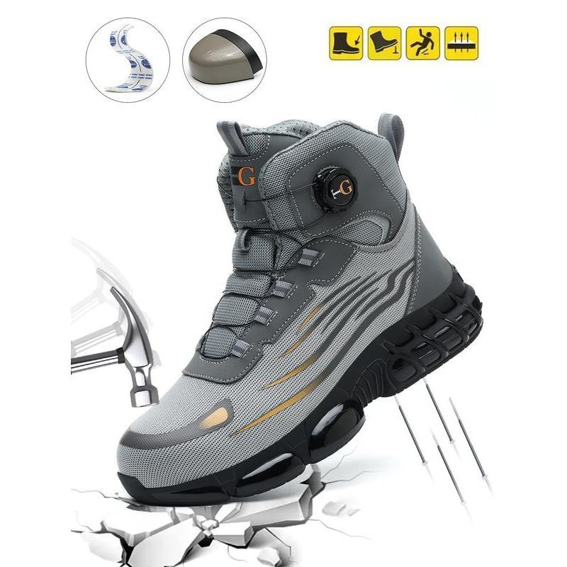 Men's Breathable Mesh Work Sneakers - Durable Safety Shoes with Steel ...