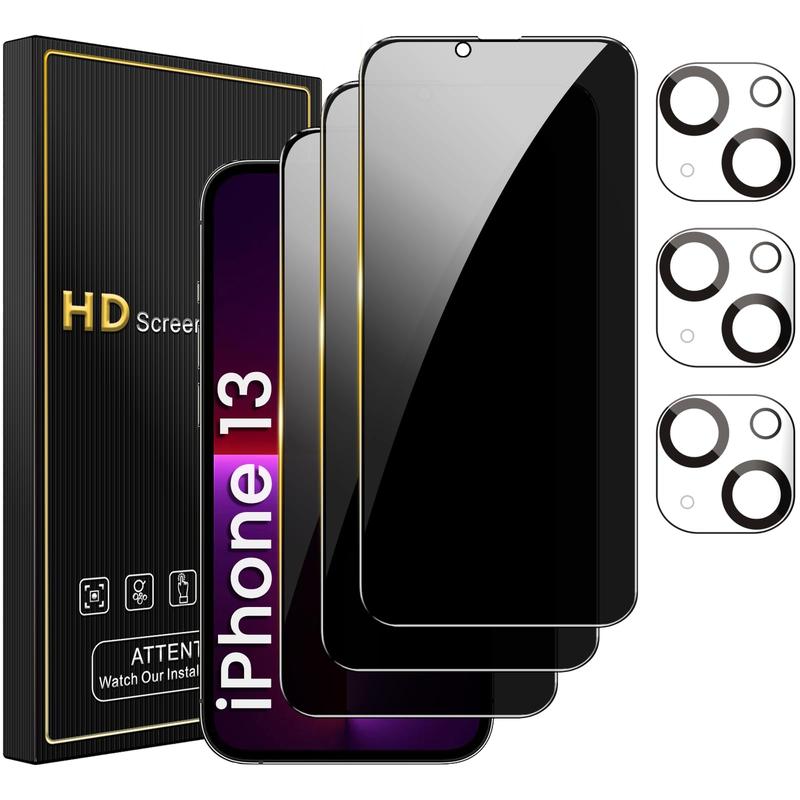 3 Pack Privacy Screen Protector for iPhone 13 6.1 Inch with 3 Pack ...