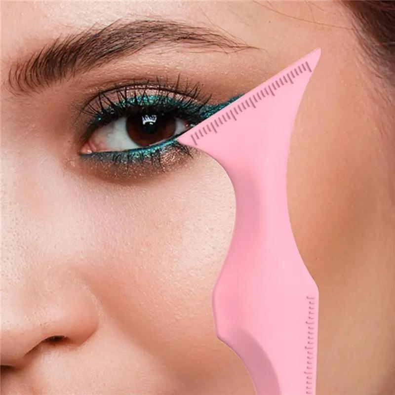 Silicone Beauty Ruler & Makeup Brush Set, 2pcs/set Eyeliner Aid ...