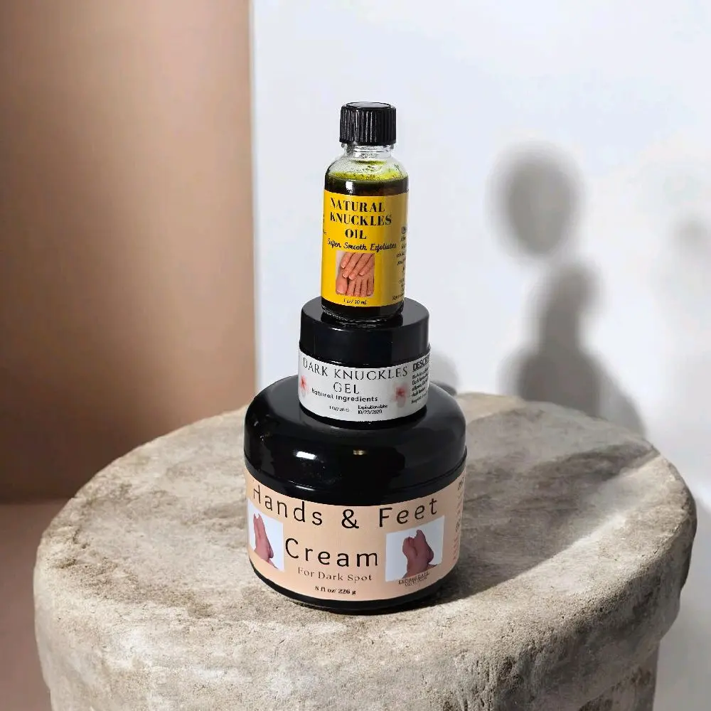 Hands and Feet Brightening Cream 8 oz Dark Knuckles Oil 1 oz Gel 1 oz ...