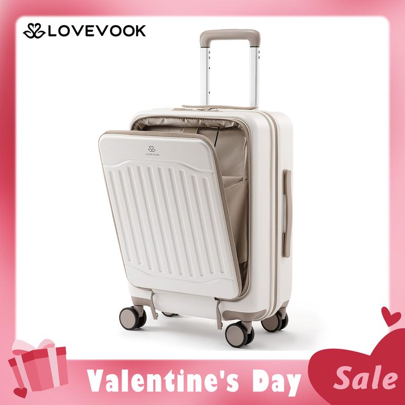 【Valentine's Day Gift】LOVEVOOK Carry on Luggage TSA Approved, PC Hard ...