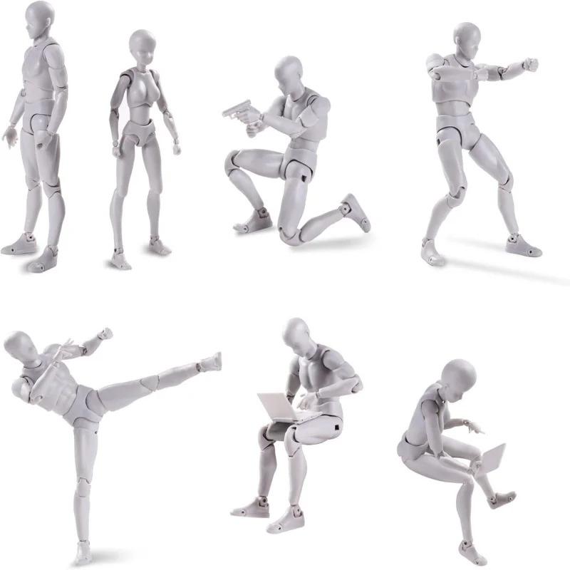 Sketch Draw figurines Male Female Movable Body Kun Body Chan Joint Pain ...