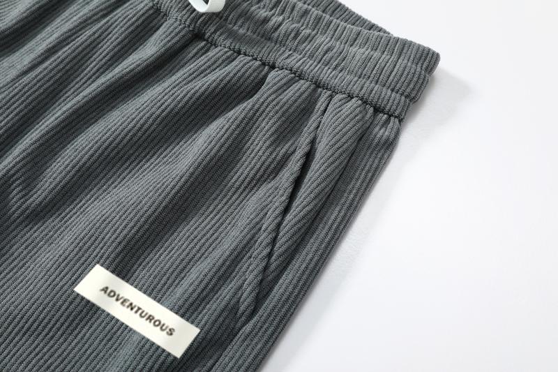 Clean Gent Men's Loose Fit Letter Patch Drawstring Waist Straight Leg ...