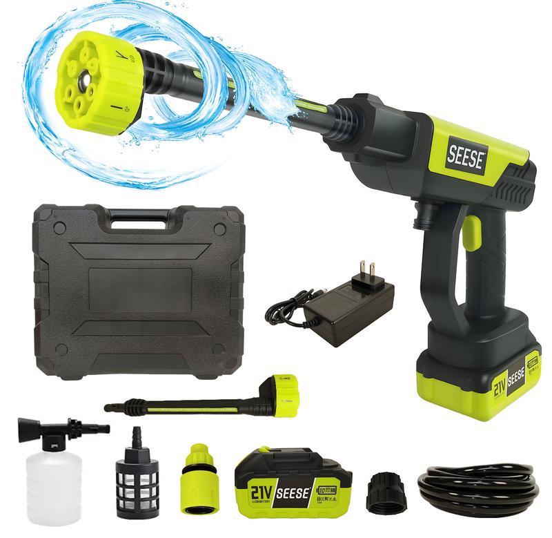 SEESE Cordless Pressure Washer and Single Port Charger Base, Bottle ...