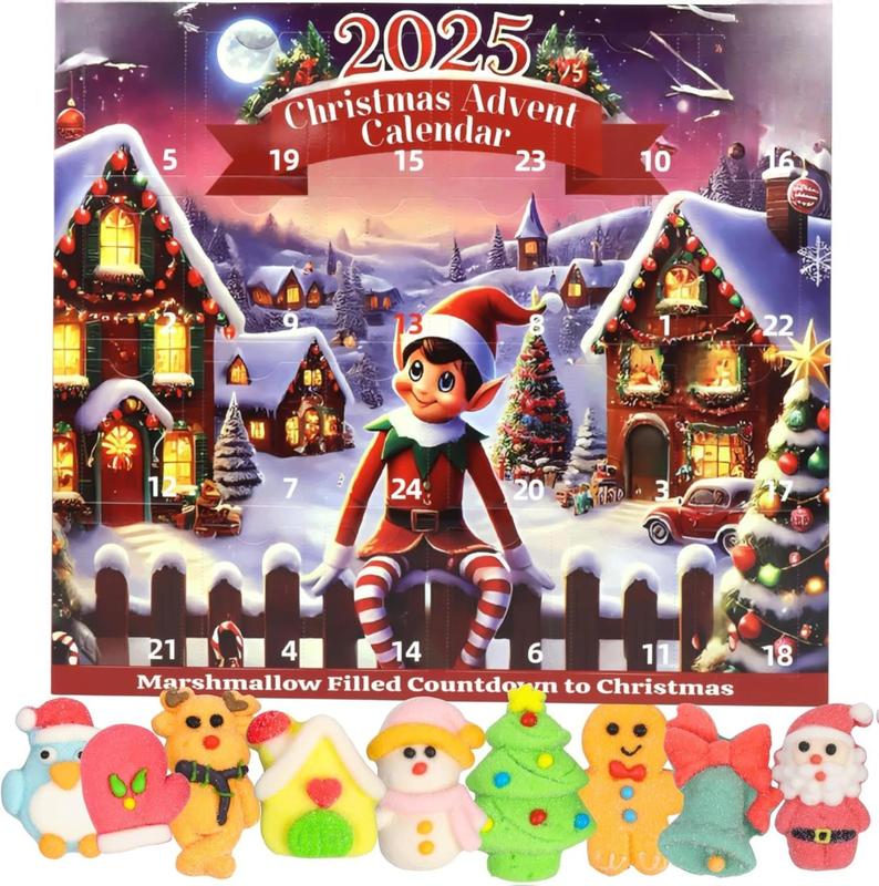 Christmas Elf Candy Advent Calendar 2025 Festive Marshmallow Candies ...