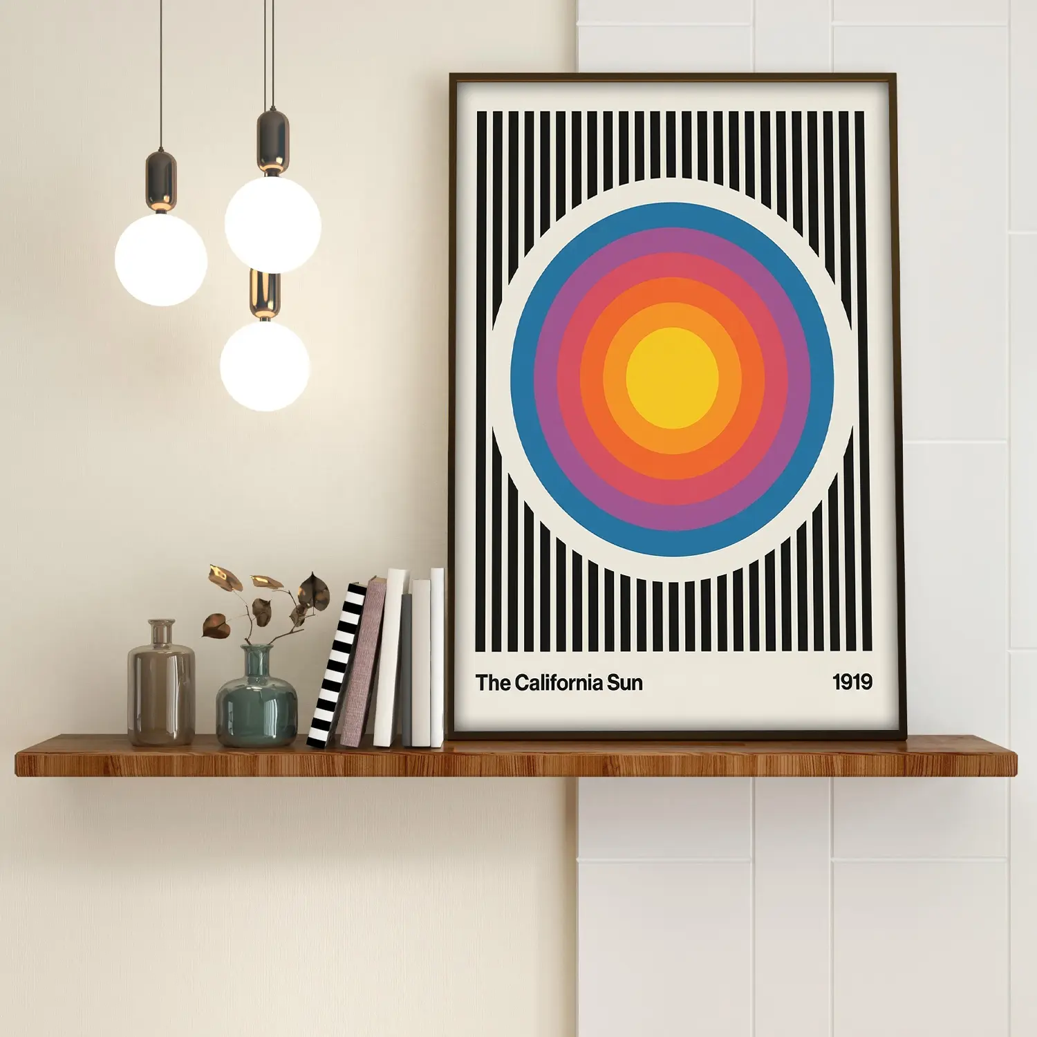 The California Sun 1919 Retro Unframe Poster, Mid Century Modern Wall ...