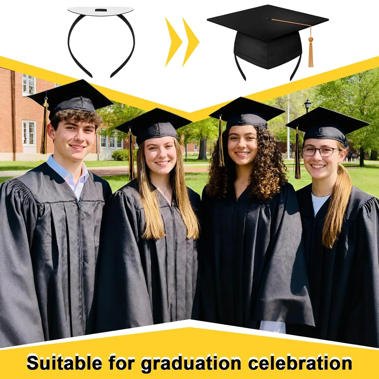 Graduation Cap Headband Grad hat decorations Holder decorations ...