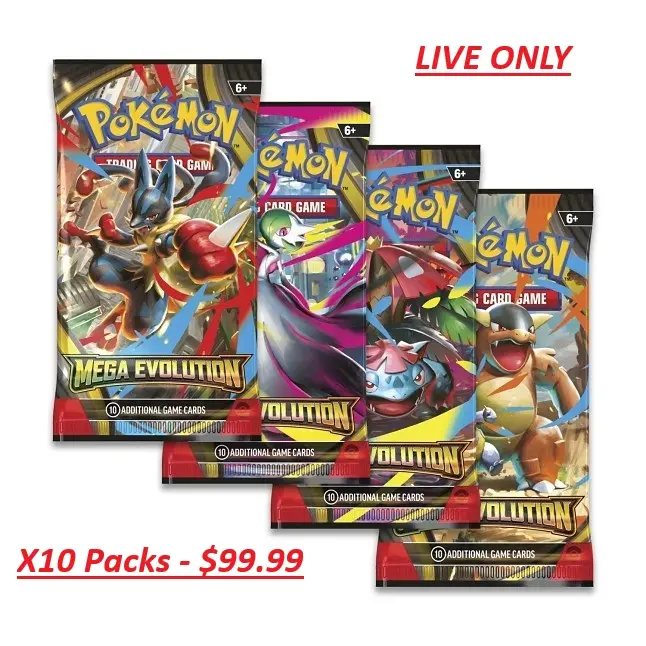 Pokemon Mega Evolutions Booster Packs X10 - TikTok Shop