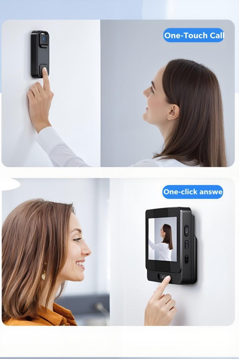 2025 Upgraded X7/X8 Wireless Video Doorbell with Screen No Wi-Fi No ...