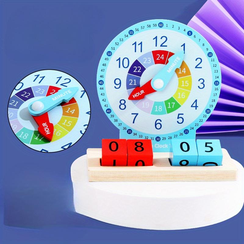 Wooden Educational Alarm Clock Block Game, a Learning Tool for Teaching ...