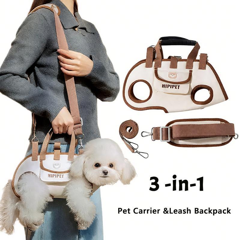 Outdoor Portable Breathable Dog Backpack Leash – Multifunctional Hands ...