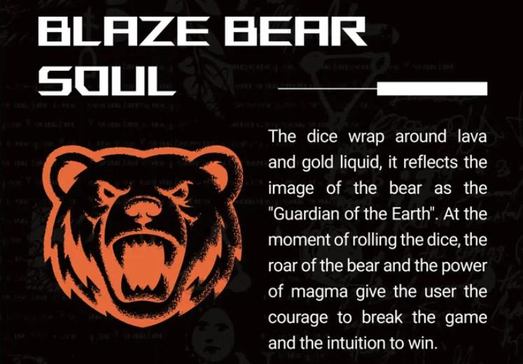 Liquid Core Resin Dice Set - Blazing Bear Laser Engraved Icon - Orange ...