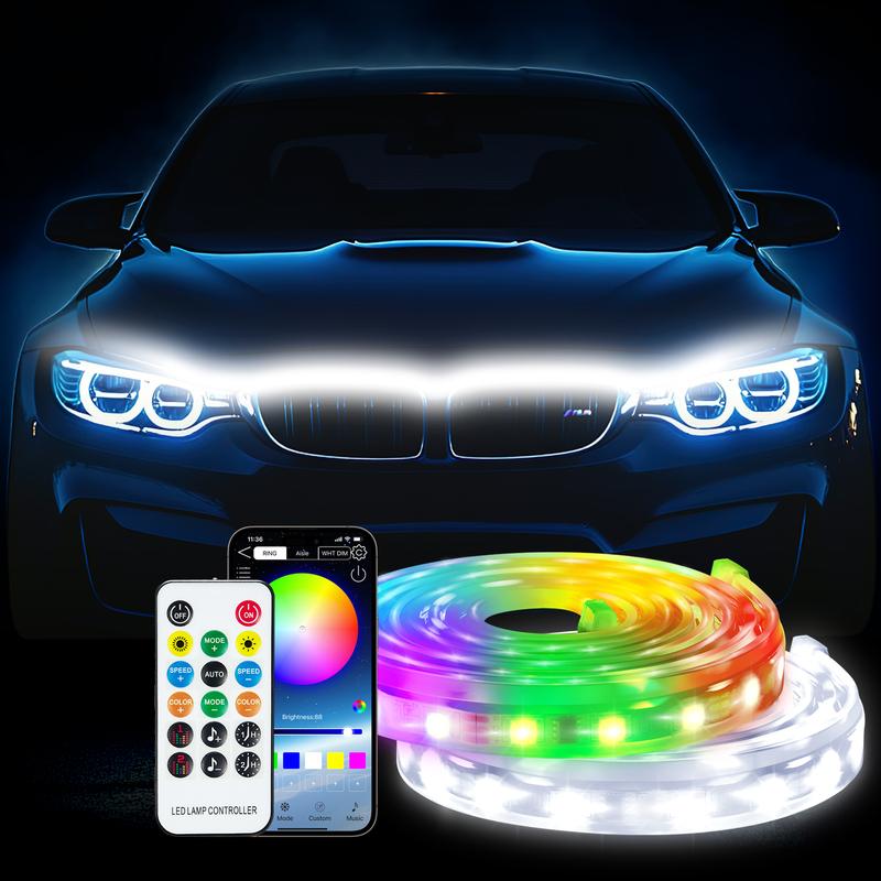 This Hill Car Hood Light Led Strip - RGB Waterproof Multicolor Dynamic ...