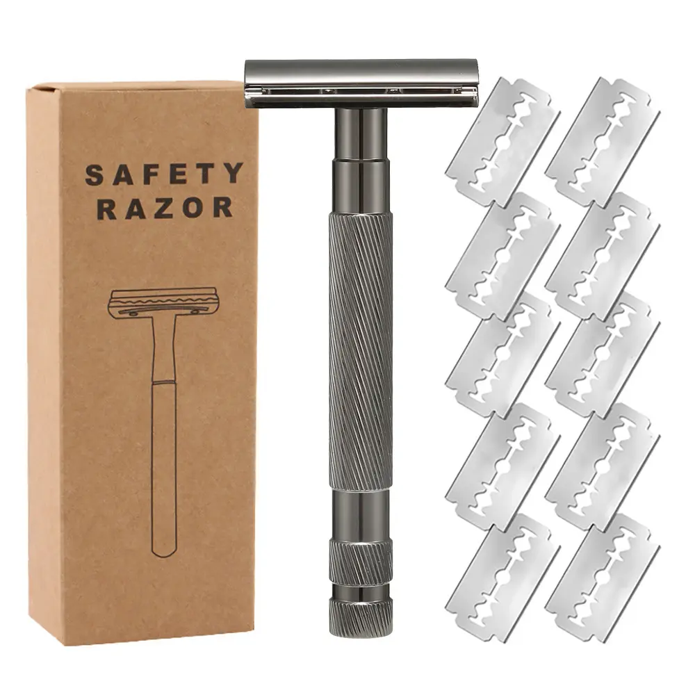 Classic Double-Sided Safety Razor Manual Shaving Razor Alloy Material ...