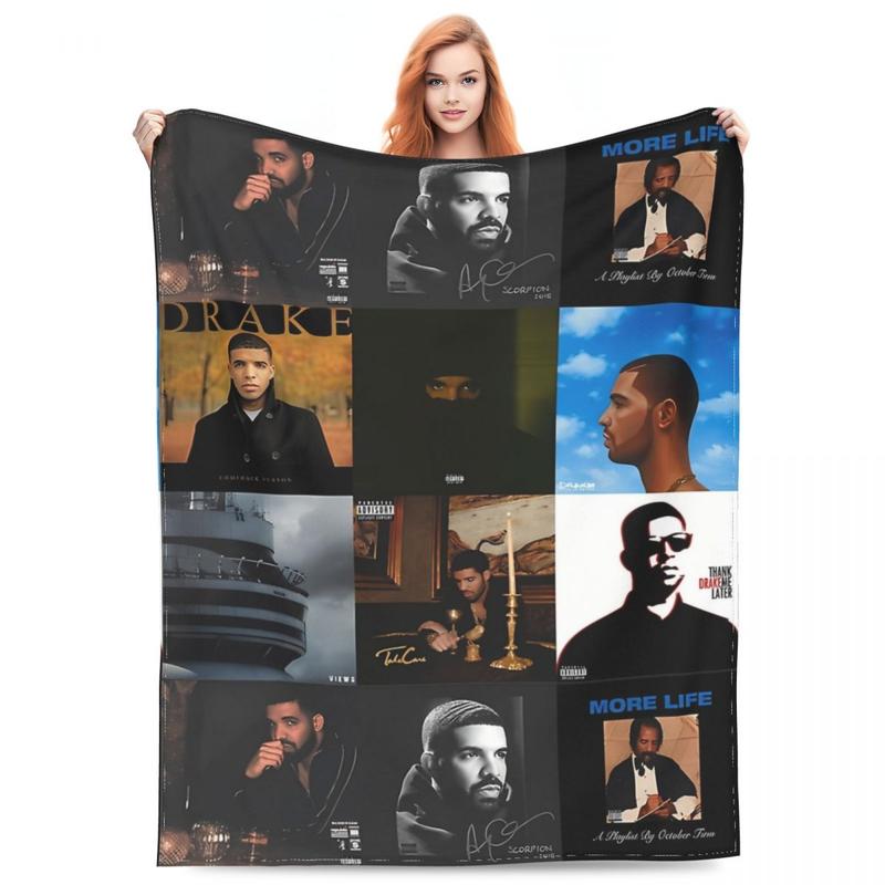 Music Drake Vintage Album Blanket Fleece Bed Throw Blankets Cozy ...