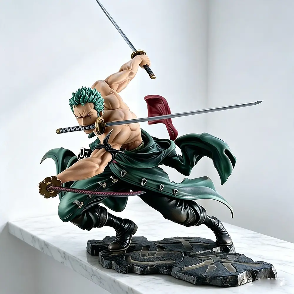 One Piece Roronoa Zoro Figure, Santoryu Three-Sword Style Battle Form ...