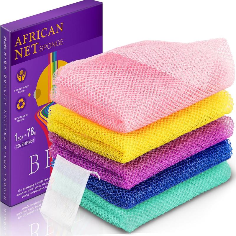 3-6 Pieces Exfoliating Washcloth African Net Sponge Japanese Wash Cloth ...