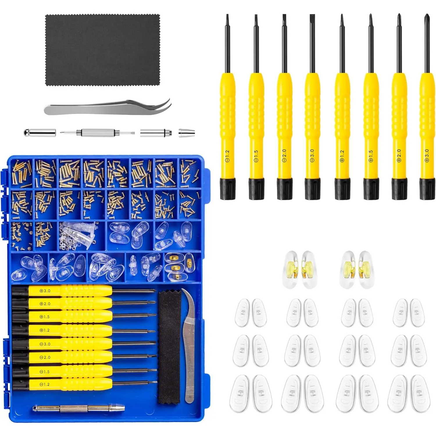 Eyeglass Repair kit with Screw, Upgraded -in- Eye Glass Repairing Kit ...