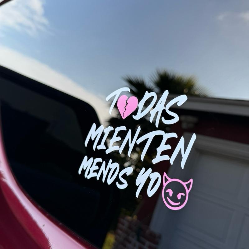 Todas Mienten Menos Yo Window Vinyl Decal Sticker - TikTok Shop