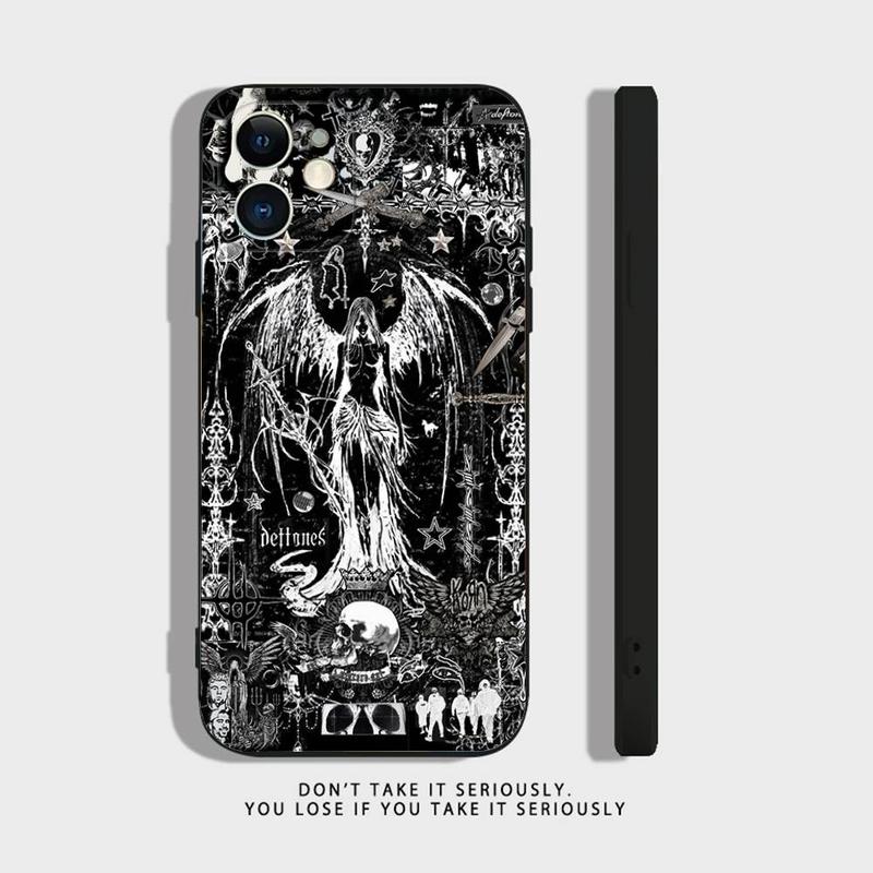 DARKCORE Black Angel Death demon Phone Case For iPhone 17 Air 16 15 14 ...
