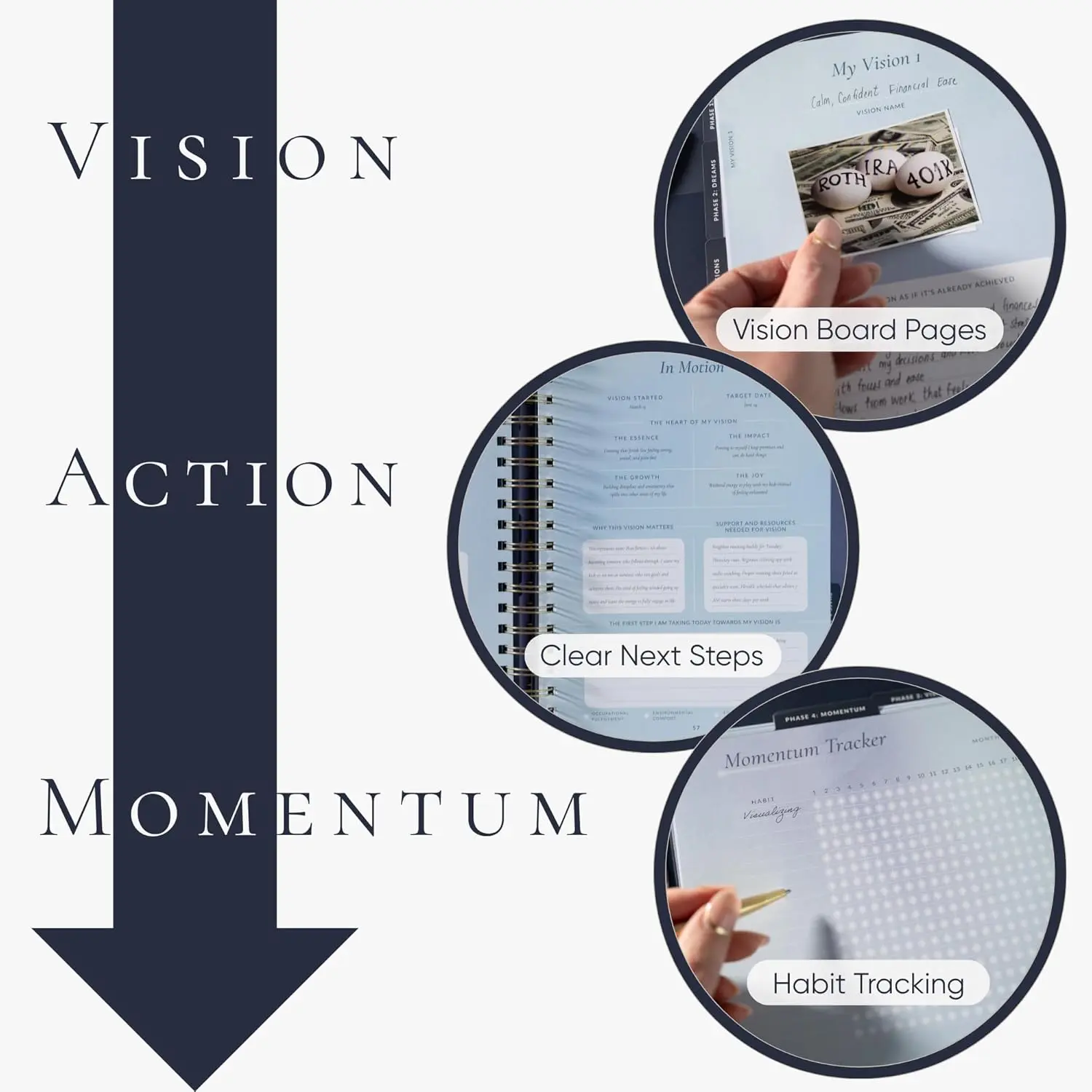 Manifestation Journal & Vision Board Kit Guided Journal | Goal Planner ...