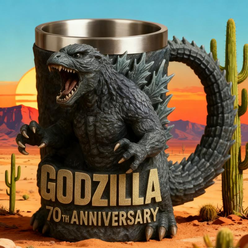Godzilla 70th Anniversary 3D Ceramic Coffee Mug - Collectible Cup with ...