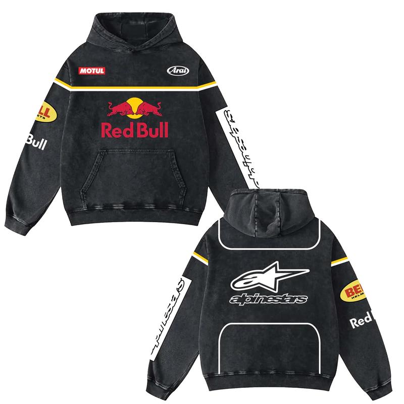 Retro Red Alpinestars Racing Washed Hoodie MotoGP World Champion ...