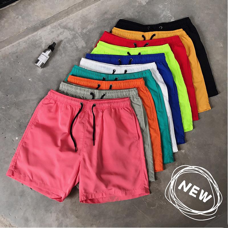 Men's Casual Shorts Candy Color Five-Point Shorts Sports Loose Quick ...