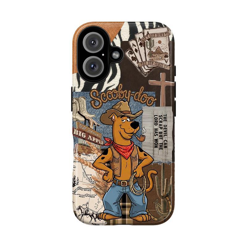 Cowboy Scooby-Doo & Courage Phone Case – Colorful Cute Dog Cartoon ...