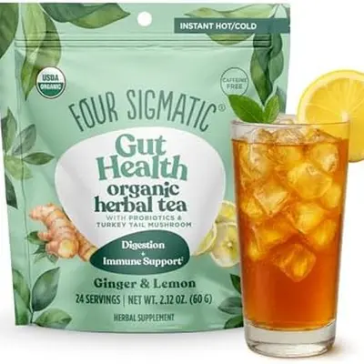 Caffeine Free Bigelow Lemon Ginger Probiotic Tea - With Digestive ...