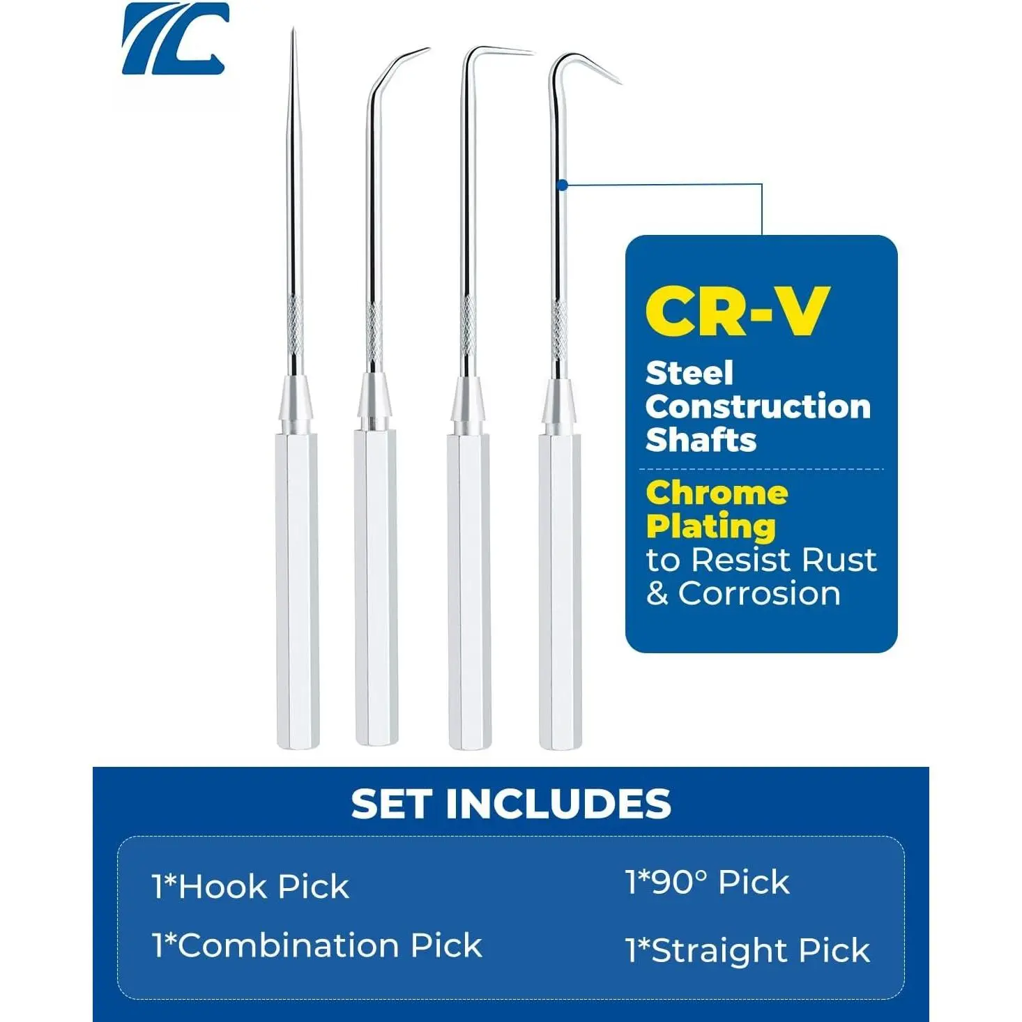 4- Precision Hook and Pick Set for Automotive | Handle - TikTok Shop