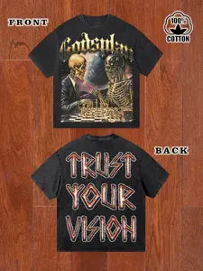 Men'S Vintage Distressed Heavyweight Washed T-Shirt - Oversized Relaxed ...