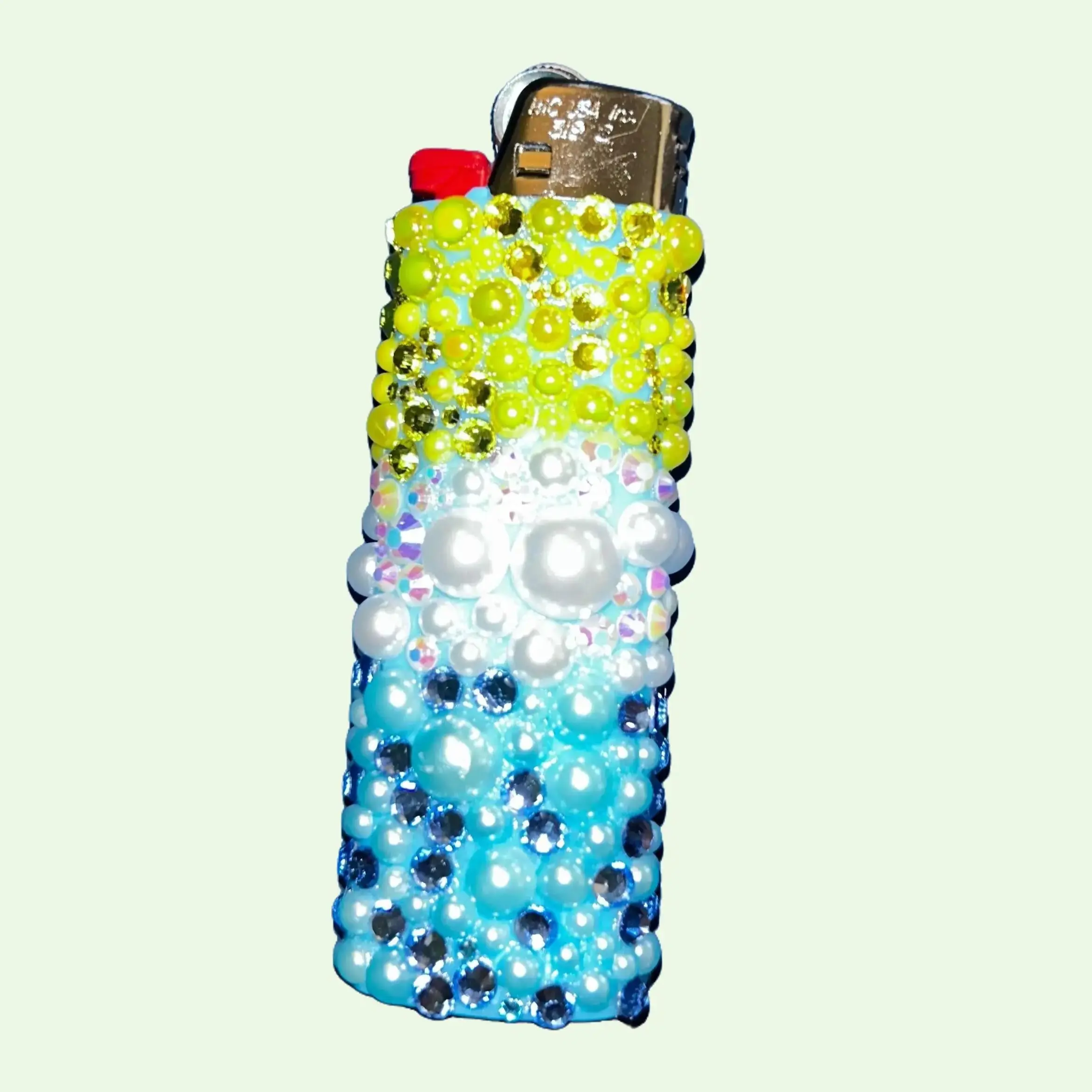 Pretty Blinged Out Lighter with Vibrant Beads and Shimmering Accents ...