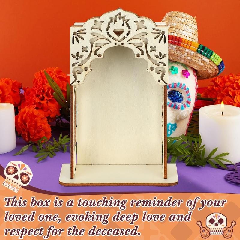 2 Pack Day of The Dead Ofrenda Wooden Box, Dia De Los Muertos ...