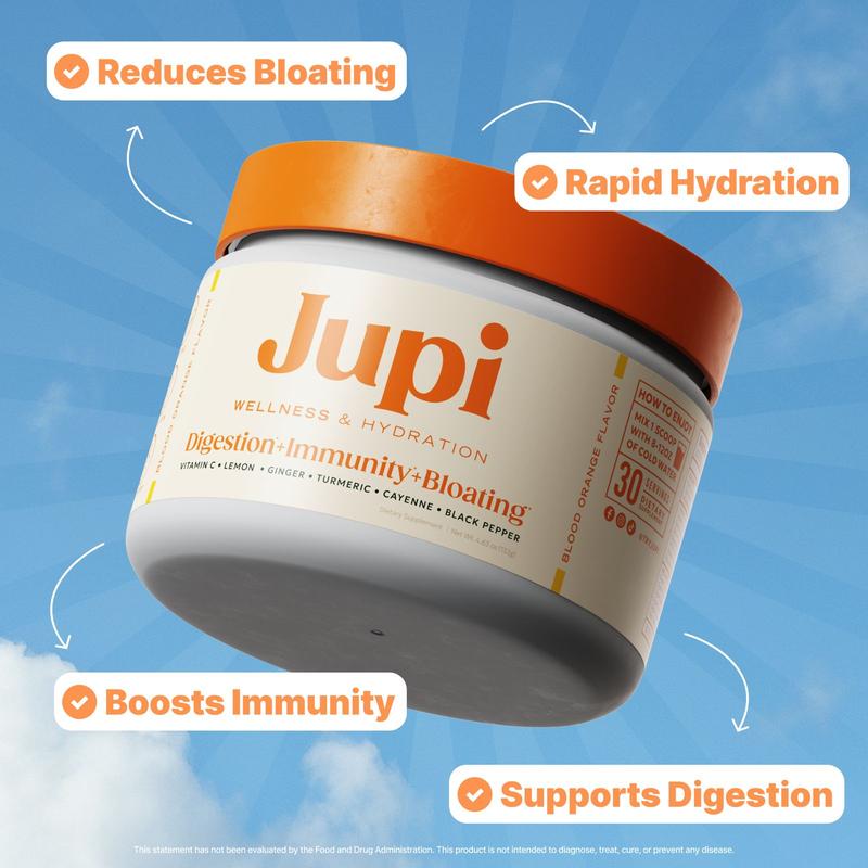 Jupi Wellness and Hydration Drink | Turmeric and Ginger Supplement with ...