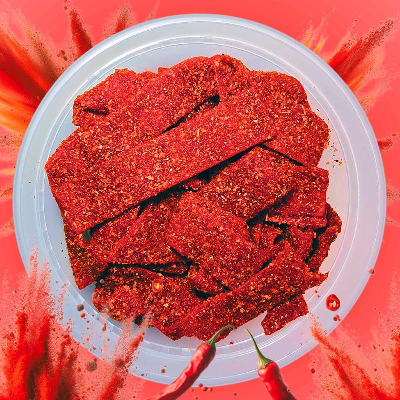 Strawberry Sour Belts Chamoy 4oz Jar Spicy Candy Snack mexican candy ...