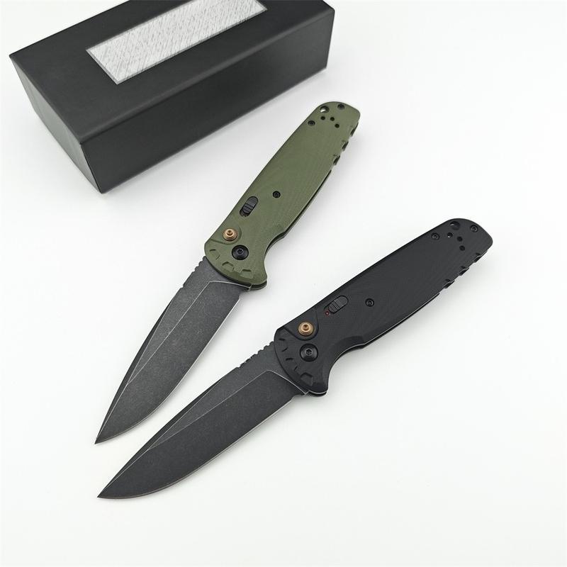 4300BK-02 CLA Utility Button Lock Folding Knife D2 Battlewash Blade G10 ...
