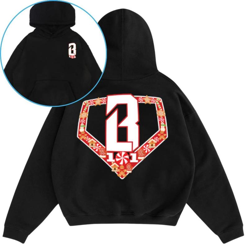 Baseball LifeStyle 101 Candy Cane Hoodie Youth and Adult Hoodie ...