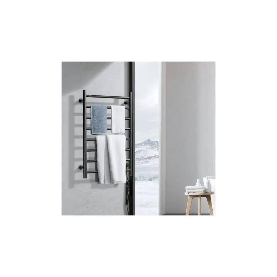 VEVOR 6 Bars Towel Warmer Rack, 120V Wall Mounted Heated Towel Rack for ...