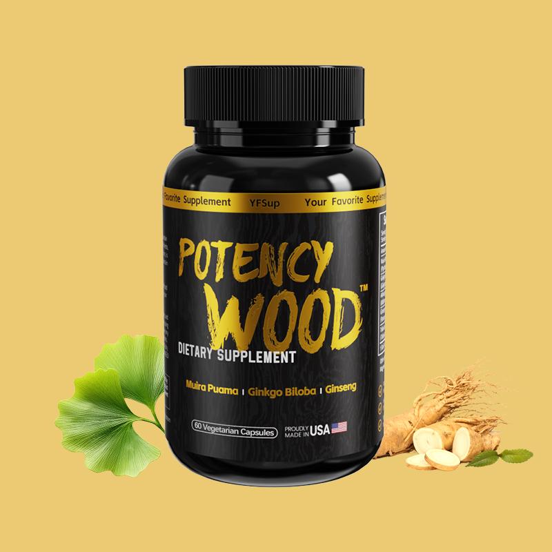 Potency Wood Energy Stamina Supplements - Ginseng Ashwagandha Gingko ...