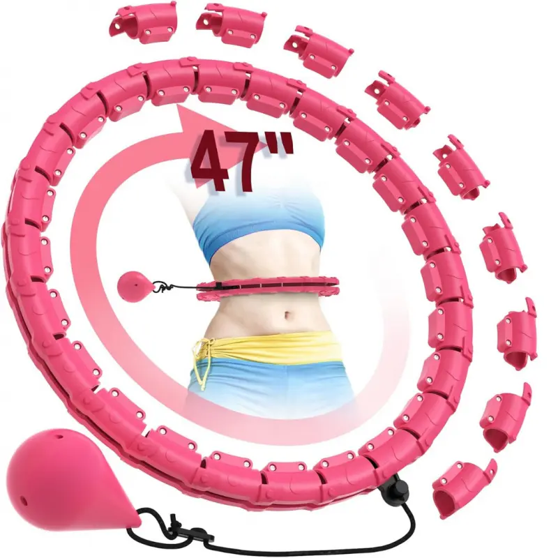 Weighted Hula Circle Hoops for Adults, 24 Detachable Links Exercise ...