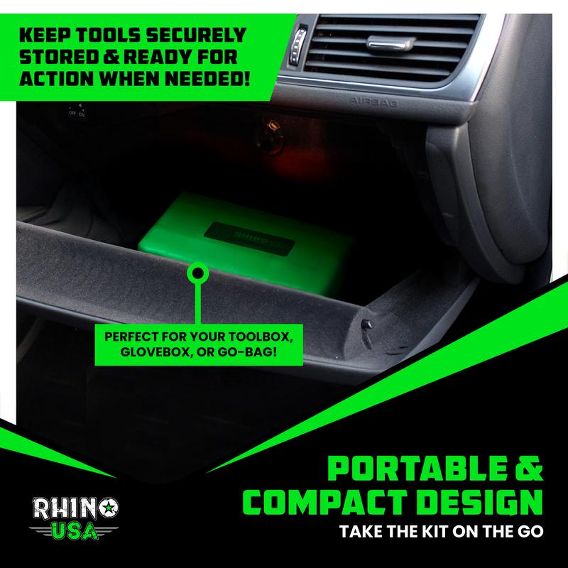 Rhino USA Tire Plug Kit for Flat Tire Repair Heavy Duty Compact Tire ...