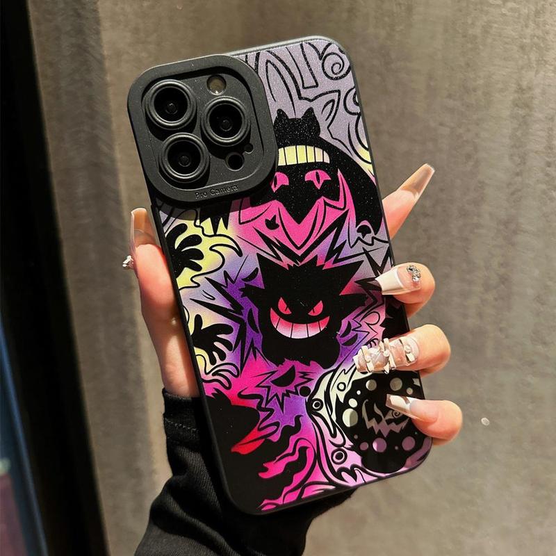 Cartoon Demon Pattern Phone Case, 1 Count Phone Protective Cover ...